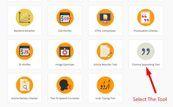 Free Online Comma Separator List To Comma SEO Tools Centre