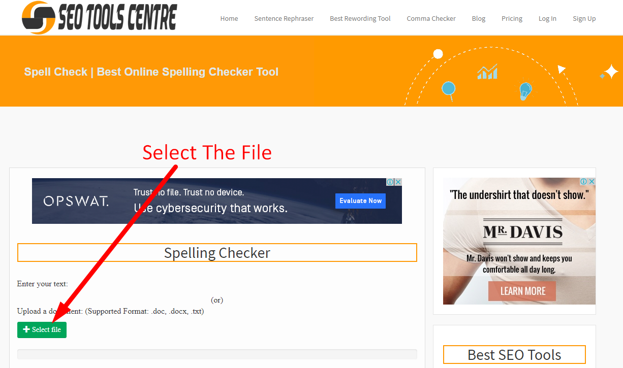 Spell Check | Best Online Spelling Checker Tool | SEOToolsCentre